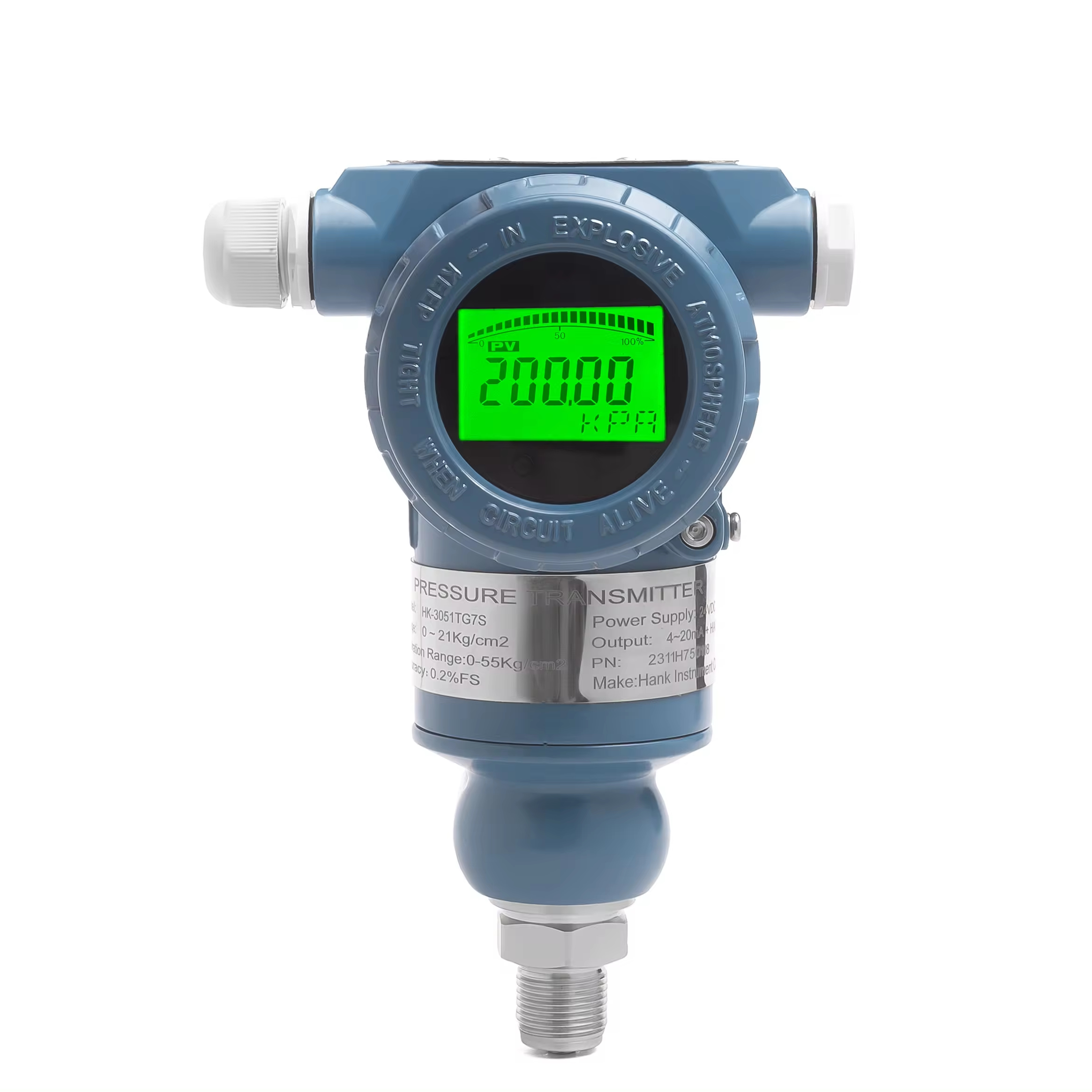 Hank Pressure Transmitter Explosion-proof Diffusion Silicon Smart ...
